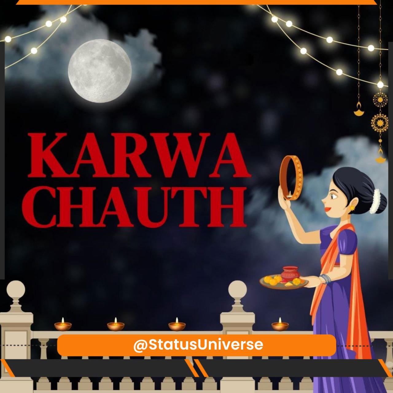 50+ TOP Happy Karwa Chauth Wishes 2023- with Pic - करवाचौथ की शुभकामनाएं - Status Universe